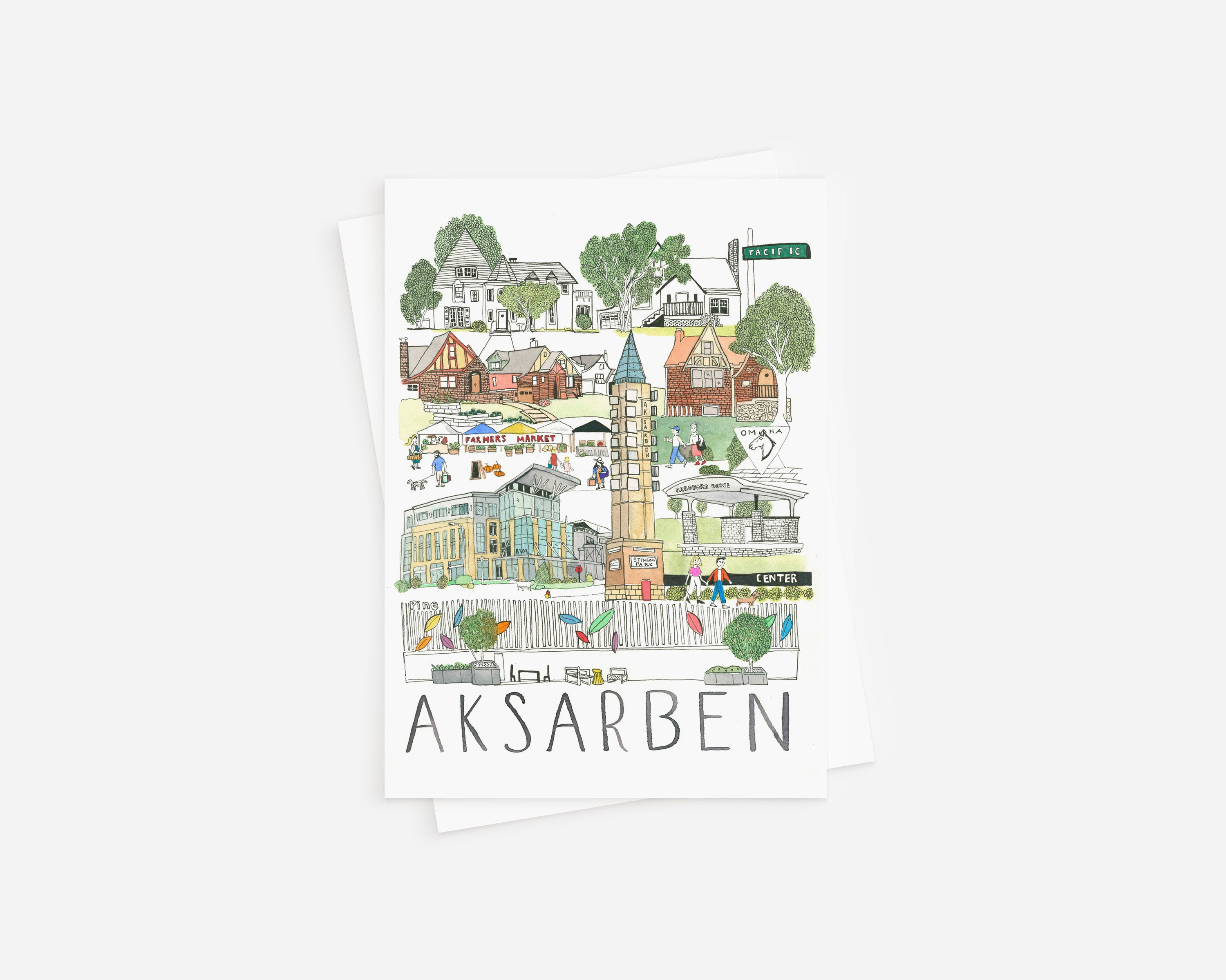 Aksarben Greeting Card – Julia M Illustrates