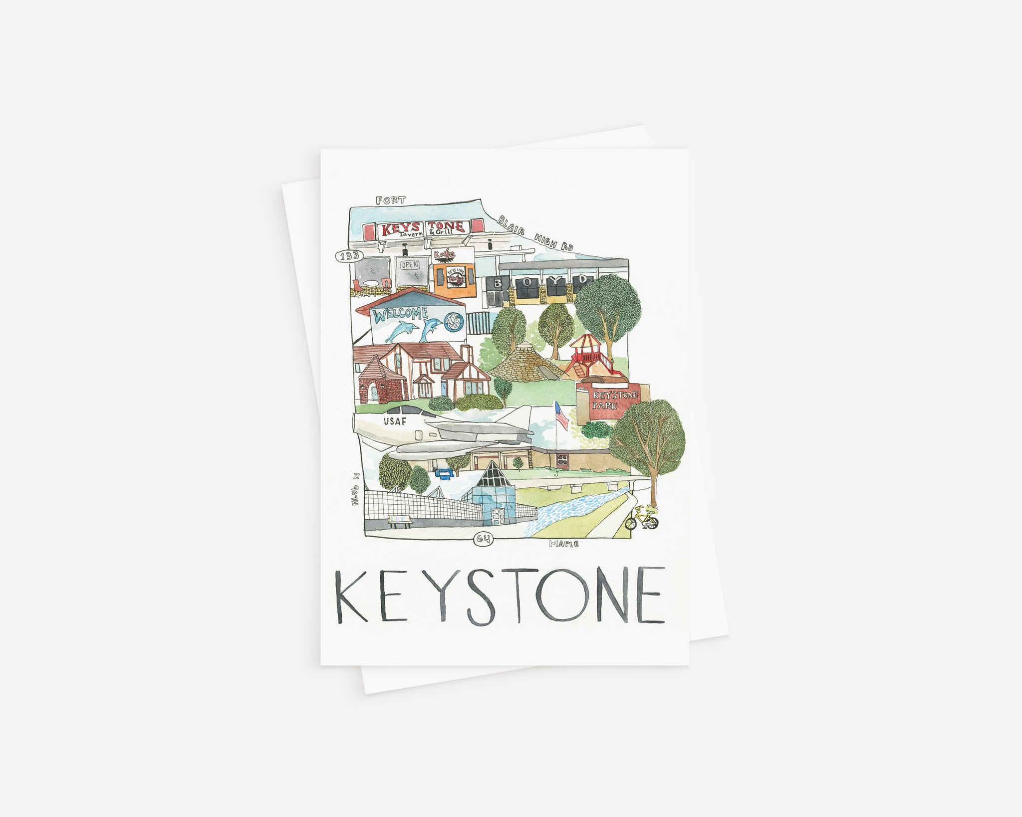 Keystone Greeting Card – Julia M Illustrates