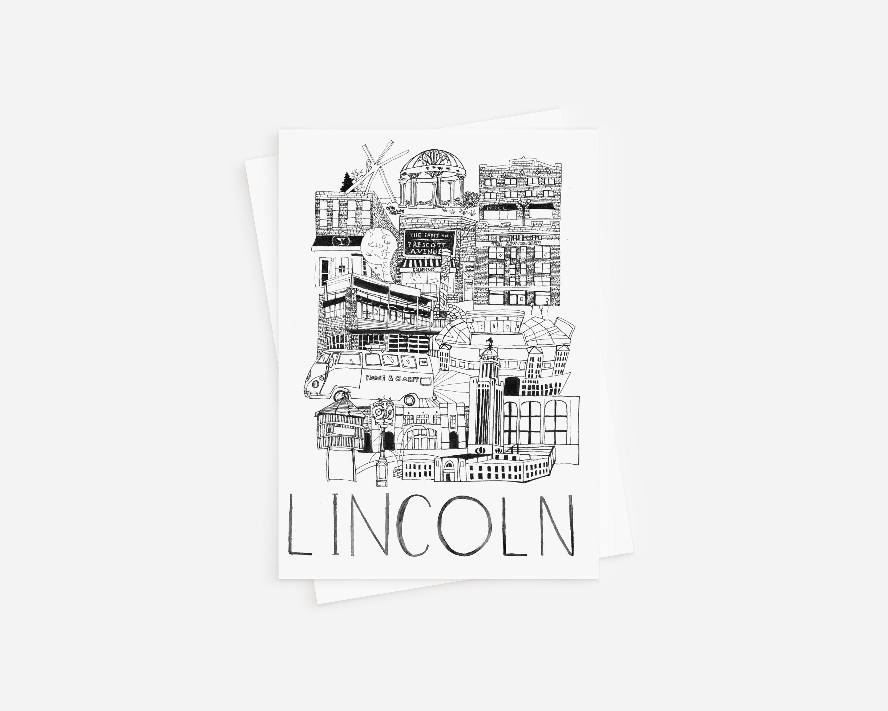Lincoln Greeting Card – Julia M Illustrates