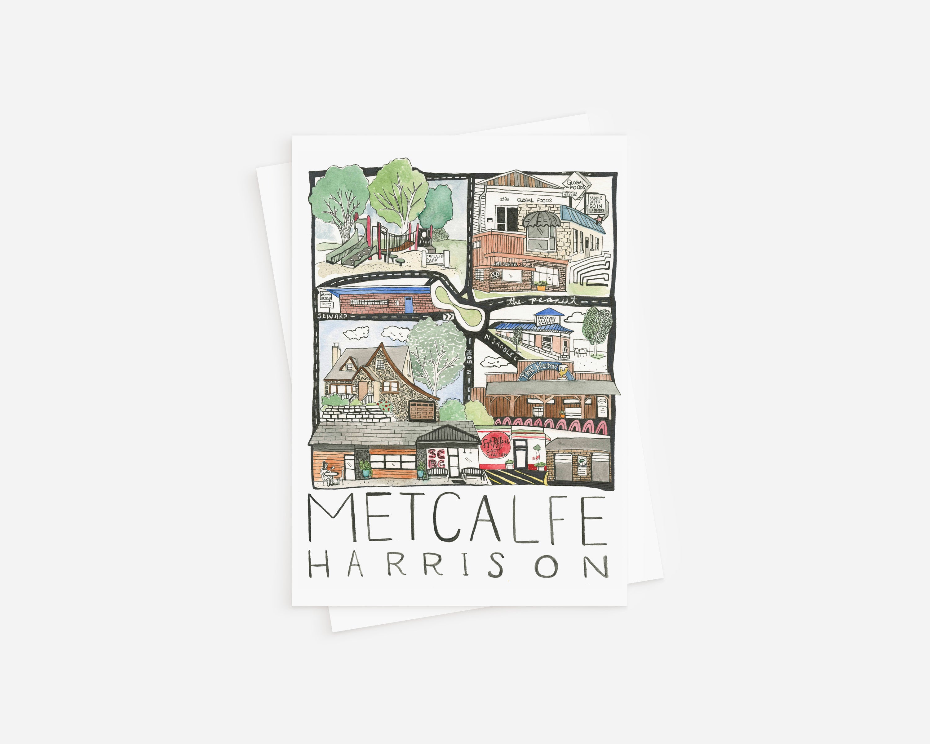 Metcalfe Harrison Greeting Card – Julia M Illustrates